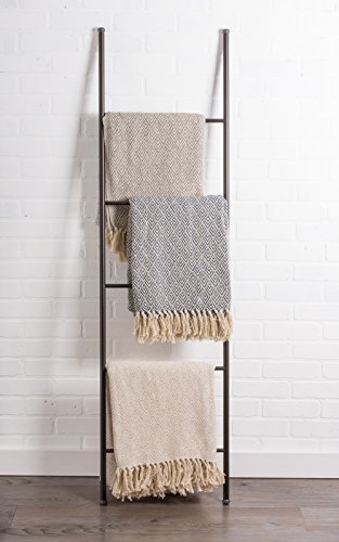 DII Diamond Throw Collection Cotton Woven, 50x60, White