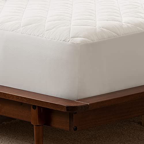 SERTA Power Clean Quilted Soft Waterproof Mattress Pad Protector with 15" Deep Pocket, Full, White