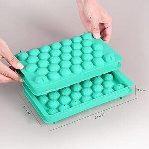 Ice Cube Tray,Waybesty Round Ice Trays for Freezer,Circle Ice Cube Molds Making 1.0 Inch Small Ice Balls,Sphere Ice Makers for Cocktail Whiskey Tea Coffee Wine or Storage Some Fish Meats (Light Blue)