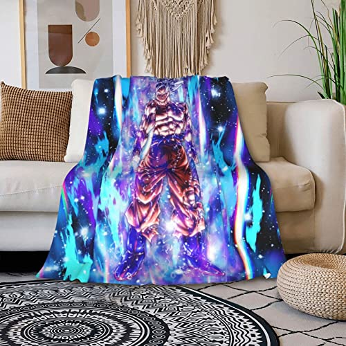 Dragon Ball Anime Fleece Plush Throw Blanket Soft Cozy Blankets for Bed Sofa Couch 80" x 60"