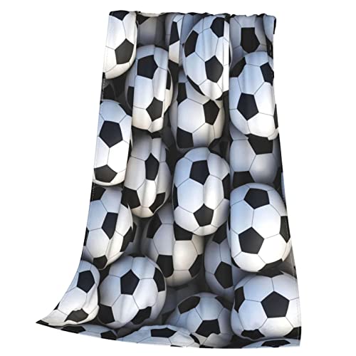 Soccer Throw Blanket Cozy Plush Blanket Soft Warm Flannel Fleece for Bedroom Living Rooms Sofa Couch 50"x40"