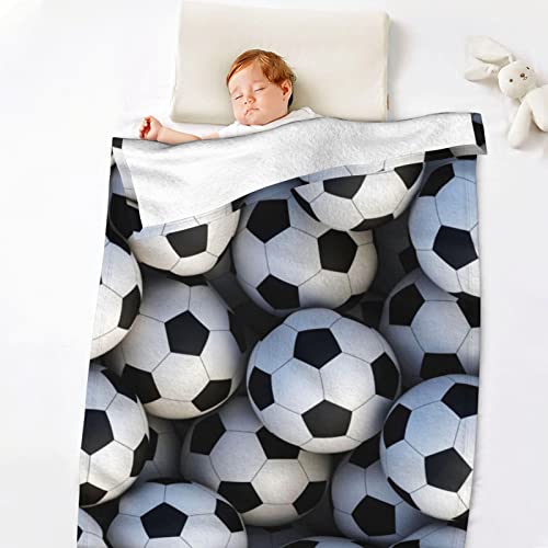 Soccer Throw Blanket Cozy Plush Blanket Soft Warm Flannel Fleece for Bedroom Living Rooms Sofa Couch 50"x40"