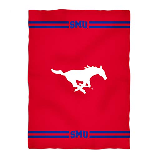 Vive La Fete College Blanket, Officially Licensed SMU Mustangs, Warm & Lightweight Throw Measuring 40" X 58" from