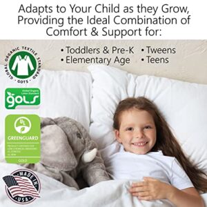 Natural & Organic Kid's Mattress, Toxin-Free, Made in The USA with Certified Organic Cotton, Wool and Natural Latex Foam - Twin Size