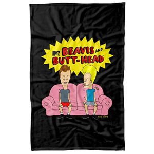 logovision beavis and butthead blanket, 36"x58" couch fleece blanket