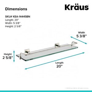 Kraus KEA-14445BN Aura Bathroom Accessories - Shelf with Railing Brushed Nickel