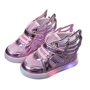 Kids Baby Luminous Walking Shoes Led Light Girls Sport Bling Children Baby Shoes Toddler Shoes Sports Shoes (Pink, 5-5.5Years Little Kid)