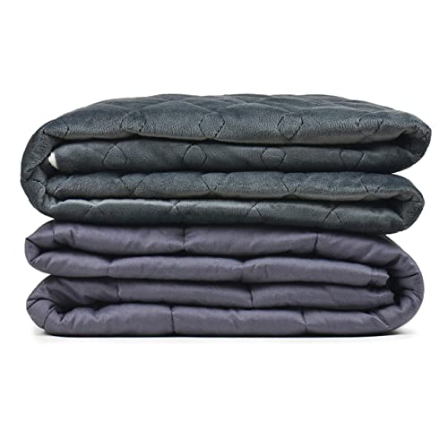 Modern Hygge Weighted Blanket 20 Lbs. with Removable Duvet Cover Queen (60"×85") - Grey