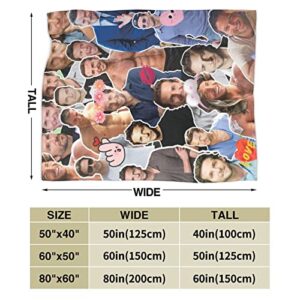 Blanket Bradley Cooper Soft and Comfortable Warm Fleece Blanket for Sofa,Office Bed car Camp Couch Cozy Plush Throw Blankets Beach Blankets