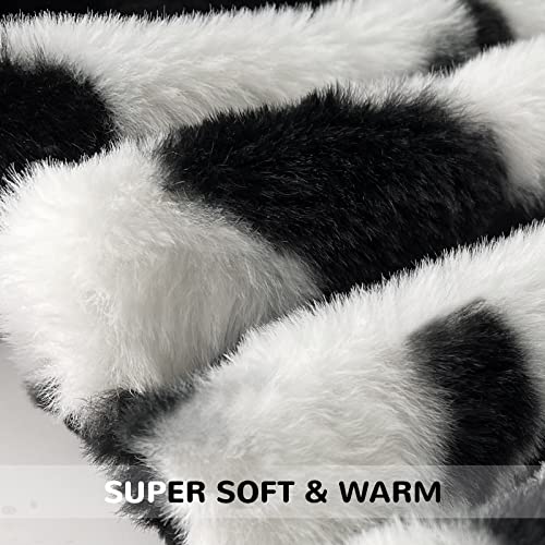 Cow Print Blanket, Double-Sided Throw Blanket for Couch Sofa Bed Office Fleece Blanket Soft Fluffy Blankets Plush Blanket for Adults Kids in All Seasons 51" x 63"