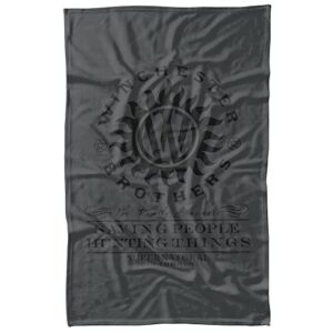 logovision supernatural winchester anti possession fleece blanket 36" x 58"