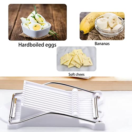 Qaxlry Slicer - Luncheon Meat Slicer - Egg Slicer - Tomato Banana Mushroom Slicer - Multipurpose Slicer with Stainless Steel Wire - Cuts 11 Slicers