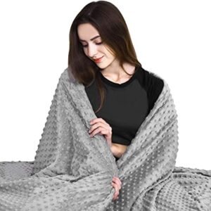 FUTADA Duvet Cover for Weighted Blanket 60” x 80” , Premium Super Soft Minky Dot, Fit for Queen Size Heavy Blanket, Zipper Minky Microfiber Covers, Removable Duvet Cover Only