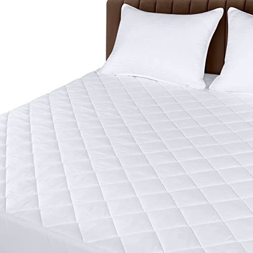 Utopia Bedding Sheets Set Full Grey with Mattress Pad Full Quilted Fitted (Pack of 5)