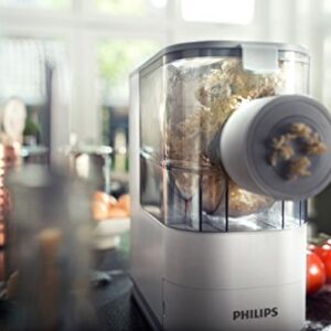 Philips Compact Pasta and Noodle Maker with 3 Interchangeable Pasta Shape Plates - White - HR2370/05