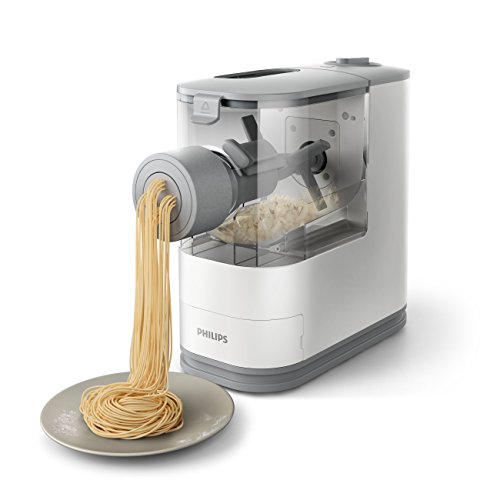 Philips Compact Pasta and Noodle Maker with 3 Interchangeable Pasta Shape Plates - White - HR2370/05