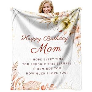 jnufoju birthday gifts for mom, mom birthday gifts from daughter, moms birthday gift ideas, mothers birthday gifts from son, unique gifts for mom birthday, mom bday gift throw blanket 60 x 50 inch