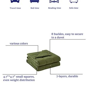 BB BlinBlin Weighted Blanket Heavy Blanket for Cool & Restful Sleep, Premium Soft Material and Glass Beads (Veridian Green, 60''x80'' 25lbs), Suit for One Person(~240lb) Use on Queen/King Bed