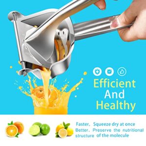 Lemon Squeezer Juicer Stainless Steel - Lime Citrus Orange Squeezer Juicer- Juicer Hand Press - Manual Juicer - Professional Fruit Juicer - Premium Quality Heavy Duty - Easy to Clean (Juicer+1+50)