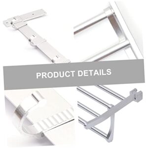 Veemoon 1 Set Towel Rack Wall Mounted Shelf Toilet Rack Metal Shelves Bath Wall Shelf Conditioner Sponge Razor Holder Kitchen Wall Shelf Wall Slippers Holder Portable Towel Rack Aluminum