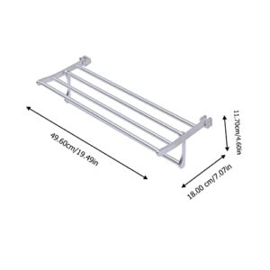 Veemoon 1 Set Towel Rack Wall Mounted Shelf Toilet Rack Metal Shelves Bath Wall Shelf Conditioner Sponge Razor Holder Kitchen Wall Shelf Wall Slippers Holder Portable Towel Rack Aluminum