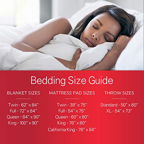 Sunbeam Heated Mattress Pad | Quilted Polyester, 10 Heat Settings, White,Queen - MSU3GQS-P000-12A00