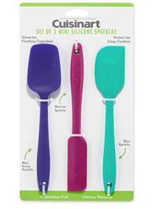 cuisinart ctg-00-s3msj mini silicone spatulas, set of 3, jewel