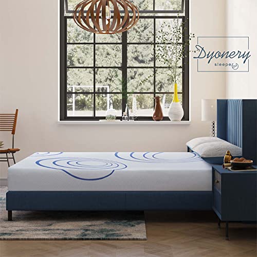 Dyonery California King Size 8 Inch Bamboo Charcoal Memory Foam Mattress, Fiberglass Free Cooling Gel Bed Mattress in a Box, CertiPUR-US Certified, Made in USA, 80" × 76", Medium