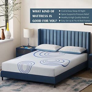 Dyonery California King Size 8 Inch Bamboo Charcoal Memory Foam Mattress, Fiberglass Free Cooling Gel Bed Mattress in a Box, CertiPUR-US Certified, Made in USA, 80" × 76", Medium