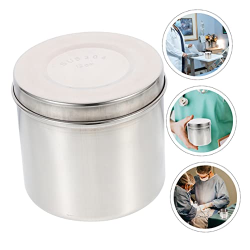 FOMIYES Ointment Jar Storage Jars with Lids Stainless Steel Containers with Lids Cotton Swabs for Makeup Cotton Swab Box Makeup Pot Jars Food Storage Canister Gauze Jar Cotton Balls Holder