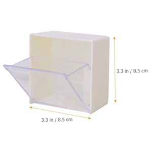 FOMIYES Box Desktop Storage Box Desktop Stand Vanity Organizer Tray Cotton Pad Container Bathroom Vanity Organizer Bathroom Canisters Makeup Pad Box Cotton Pads Box Cotton Pad Box