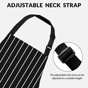 ATROPOS 2 Pcs Aprons for Women with Pockets, Aprons for Men, Womens Kitchen Apron, Cooking Apron Adjustable Bib Chef Apron(Unisex)