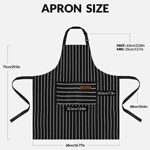 ATROPOS 2 Pcs Aprons for Women with Pockets, Aprons for Men, Womens Kitchen Apron, Cooking Apron Adjustable Bib Chef Apron(Unisex)