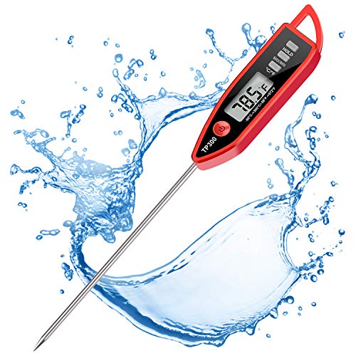 Instant Read Meat Thermometer Food Thermometer Cooking Thermometer Kitchen Candy Thermometer with Fahrenheit/Celsius(℉/℃) Switch for Oil Deep Fry BBQ Grill Smoker Thermometer by AikTryee