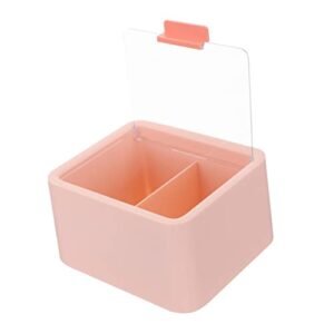 fomiyes 2 cotton swab plastic box organizing box cotton swabs for makeup cotton pad dispenser cotton swab canister dispenser case apothecary jar organizer storage box cotton swabs box