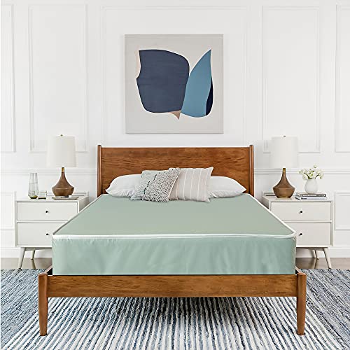 Greaton, 9-Inch Medium Firm Water-Resistance Vinyl Innerspring Mattress, Experience Superior Support and Comfort with Clean and Safe Sleep, Twin, Green