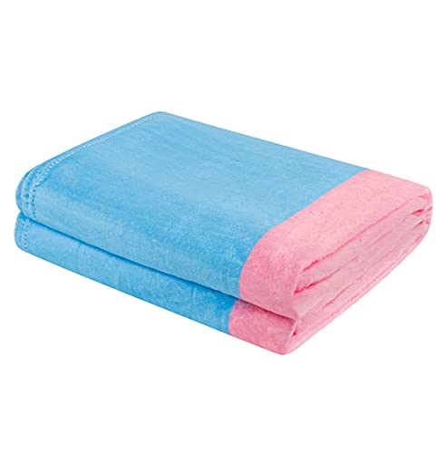 Transgender Pride Throw Blanket, Trans Pride Flag Blanket, Super-Soft Extra-Large Transgender Flag Blanket (50 in x 60 in) Warm and Cozy Throw for Bed, Couch or Sofa, Transgender Gifts, LGBTQIA+ Ally