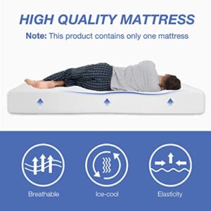 King Mattress, 8 Inch Gel Memory Foam Mattress for Cool Sleep & Pressure Relief, Medium Firm Mattresses/CertiPUR-US Certified/Bed-in-a-Box, King