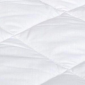 Amazon Basics Hypoallergenic Quilted Mattress Topper Pad Cover - 18 Inch Deep, King, White