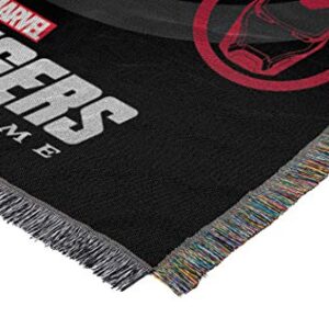 Marvel Avengers Endgame, "Symbols", Woven Tapestry Throw Blanket, 48" x 60", Multi-Color