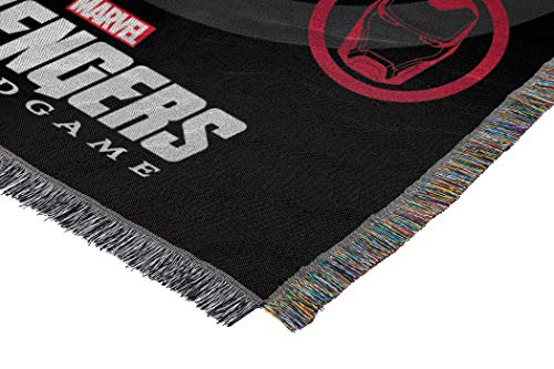 Marvel Avengers Endgame, "Symbols", Woven Tapestry Throw Blanket, 48" x 60", Multi-Color