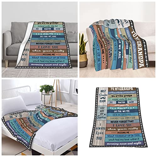 Grandpa Gifts, Grandpa Fathers Day Grandpa Gift, Gifts for Grandpa, Grandpa Birthday Gifts, Grandpa Gifts from Grandchildren, Grandpa Blanket Gifts Throw Blanket 60x50 Inch