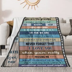 Grandpa Gifts, Grandpa Fathers Day Grandpa Gift, Gifts for Grandpa, Grandpa Birthday Gifts, Grandpa Gifts from Grandchildren, Grandpa Blanket Gifts Throw Blanket 60x50 Inch