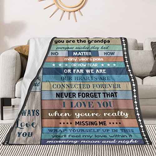 Grandpa Gifts, Grandpa Fathers Day Grandpa Gift, Gifts for Grandpa, Grandpa Birthday Gifts, Grandpa Gifts from Grandchildren, Grandpa Blanket Gifts Throw Blanket 60x50 Inch