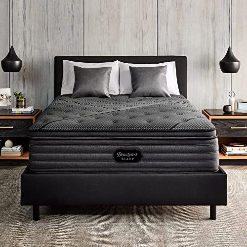 Beautyrest Black L-Class 14.5” Plush Pillow Top Queen Mattress, Cooling Technology, Supportive, CertiPUR-US, 100-Night Sleep Trial, 10-Year Limited Warranty