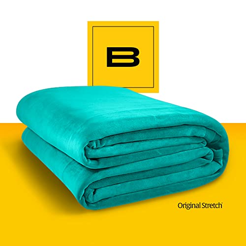 Big Blanket Co Original Stretch Teal | 120” x 120” (10' x 10') Extra Large Throw Blanket | Soft, Giant, Cozy Blanket That Fits The Whole Family | The Biggest, Best Gift Idea of 2023