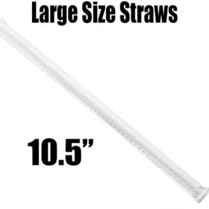 Avant Grub’s BPA-Free Big, Premium Straws 300 Pack. Paper-Wrapped, Clear, Thick, & Jumbo Sized (Big at 10.25 in Tall.3 in Wide). Restaurant-Grade & USA-Made.