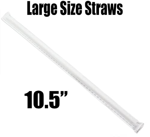 Avant Grub’s BPA-Free Big, Premium Straws 300 Pack. Paper-Wrapped, Clear, Thick, & Jumbo Sized (Big at 10.25 in Tall.3 in Wide). Restaurant-Grade & USA-Made.