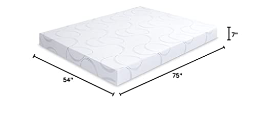 PrimaSleep 7 Inch Memory Foam Mattress, I-Gel, Tight Top, Cool (Full)