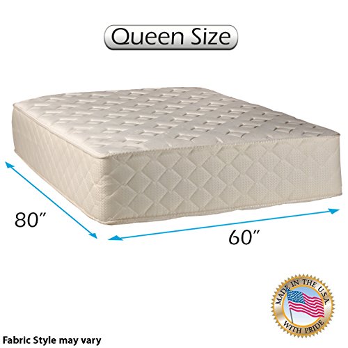 Highlight Luxury Firm Queen Size (60"x80"x14") Mattress Only - Fully Assembled - Spinal Back Support, Innerspring Coils, Premium Edge Guards, Longlasting Comfort - by Dream Solutions USA